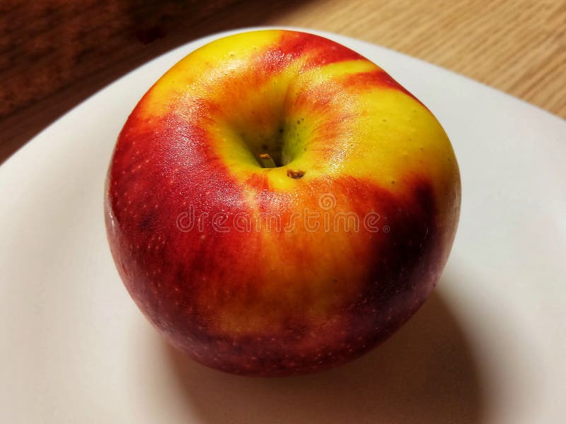 Yummy red yellowish apple stock image. Image of pretty - 259038567
