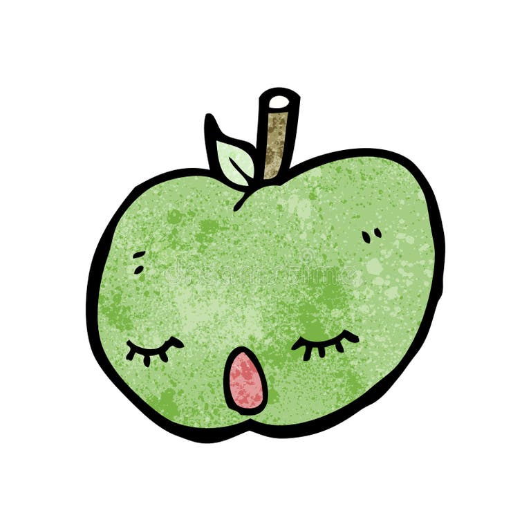 Pretty apple cartoon stock vector. Illustration of quirky - 38060399