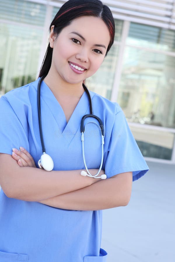 Pretty Asian Nurse at Hospital Stock Photo - Image of attractive ...