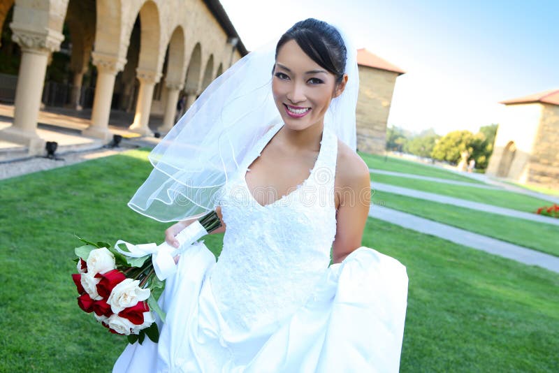 Pretty Asian Wedding Bride stock photo. Image of attractive - 12563146