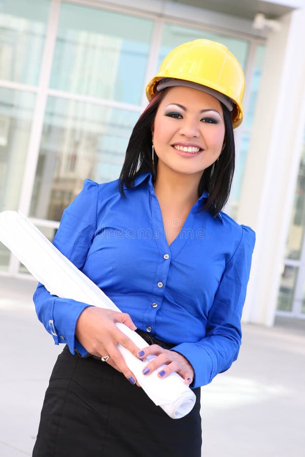 Pretty Asian Woman Architect Stock Photo - Image of construction ... Pretty Asian Woman Architect Stock Photo - Image of construction ...