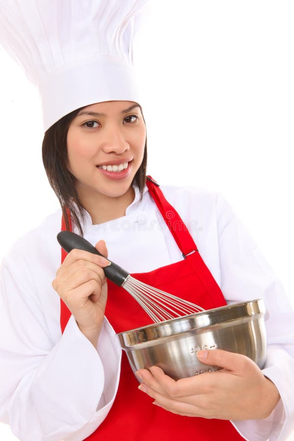 Pretty Chef Cooking Dessert Stock Photo - Image of occupation ...