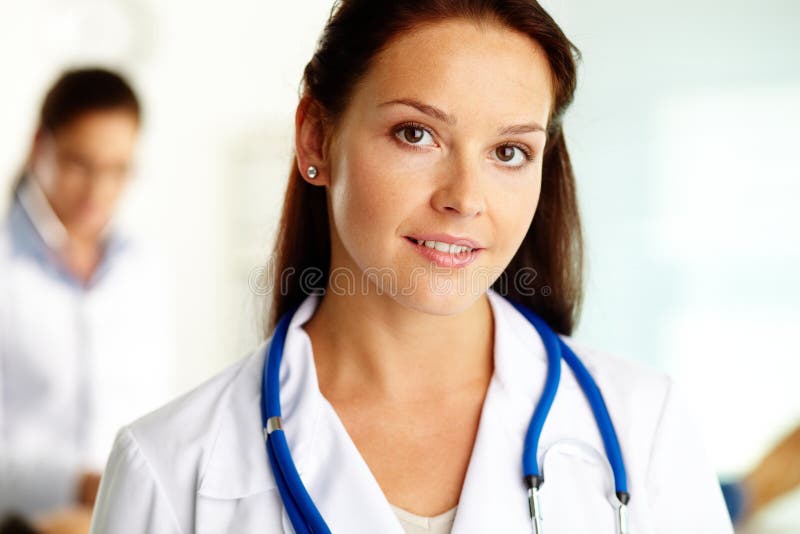 Pretty assistant stock image. Image of clinic, feminine - 23867491