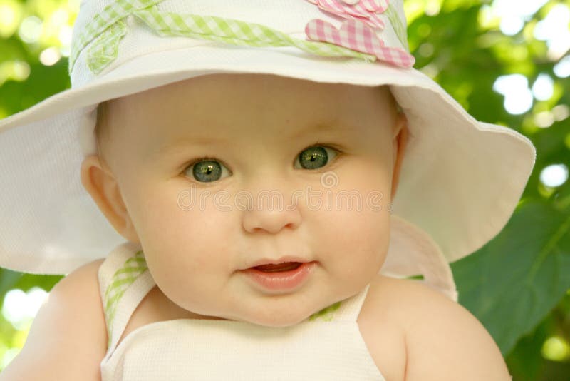 Pretty baby stock image. Image of girl, lips, nose, flower - 888461