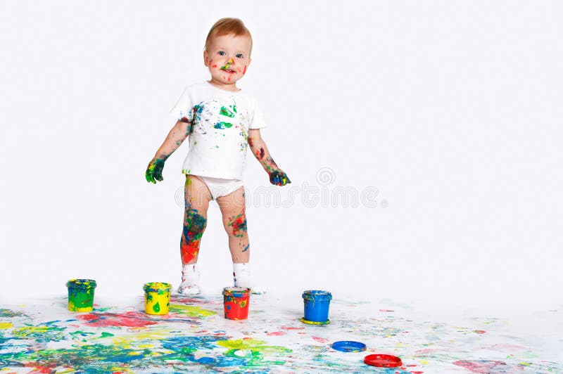 Toddler eating toast stock image. Image of cheerful, toddler - 3292607