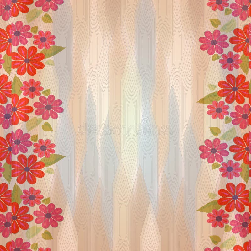 Pretty Background Tile with Small Red Flowers on the Side Stock ...