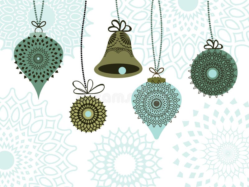 Pretty baubles in a row stock vector. Illustration of craft - 32007949