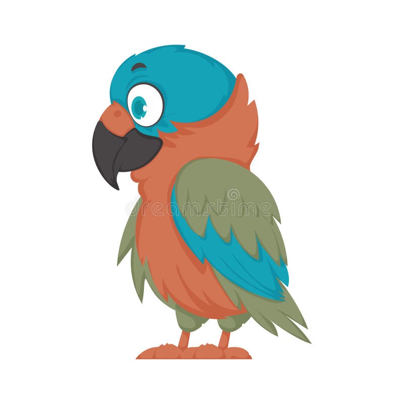 A Pretty Bird with Vibrant and Happy Colors. Vector Illustration. Stock ...