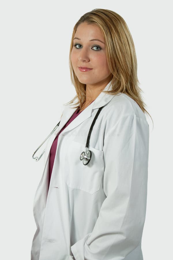 Pretty blond doctor stock image. Image of white, health - 11147163