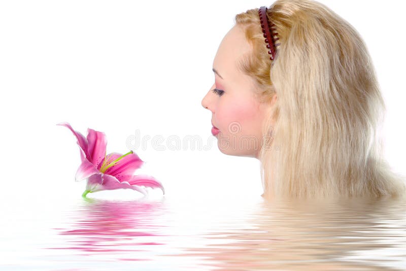 Thumbelina on tulip stock photo. Image of nature, romantic - 24199824