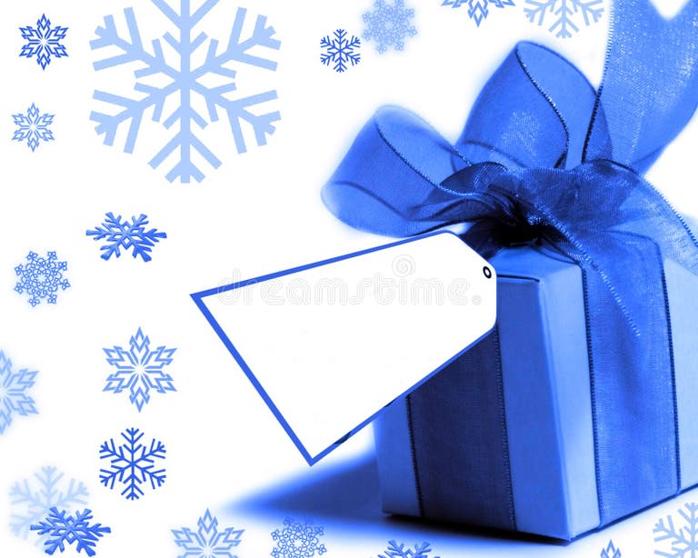 Pretty blue present stock illustration. Illustration of drawing - 355350