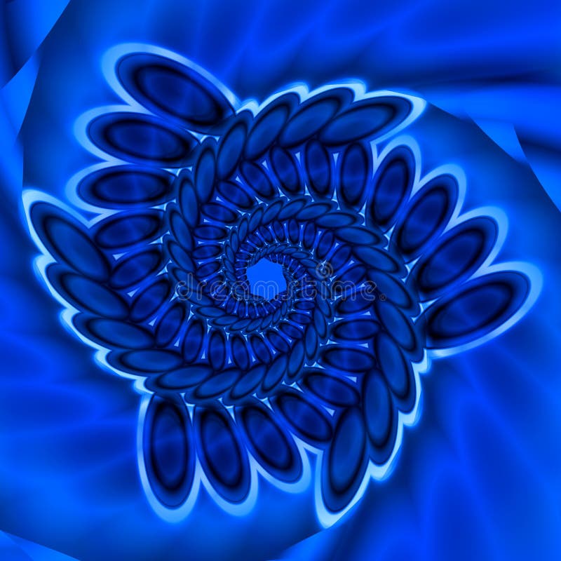 Pretty blue spiral stock illustration. Illustration of fractal - 5755570