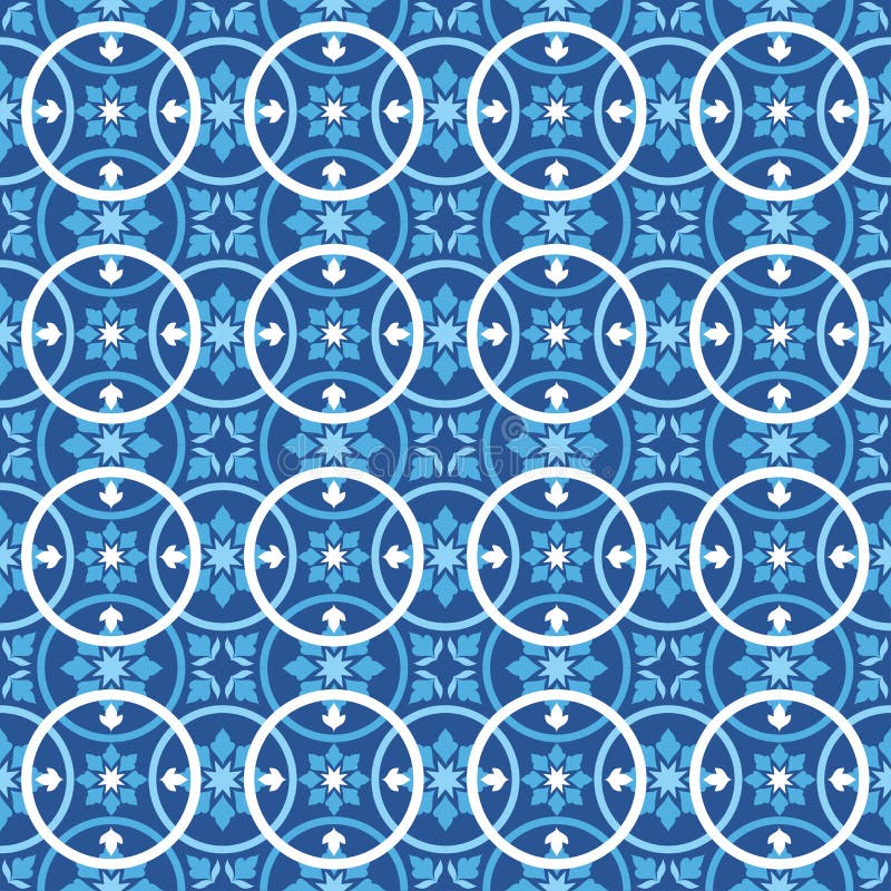 Pretty blue tiles stock vector. Illustration of vector - 227842336