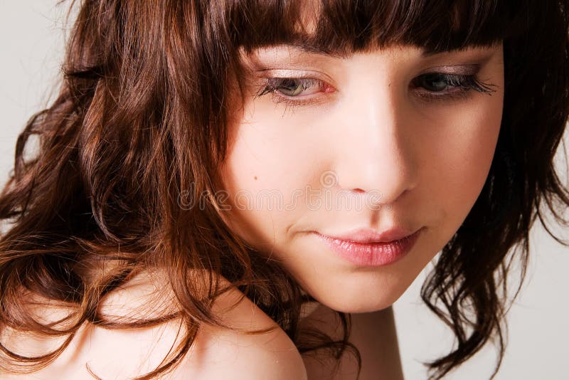 Pretty brunette stock photo. Image of perfection, adult - 13544778