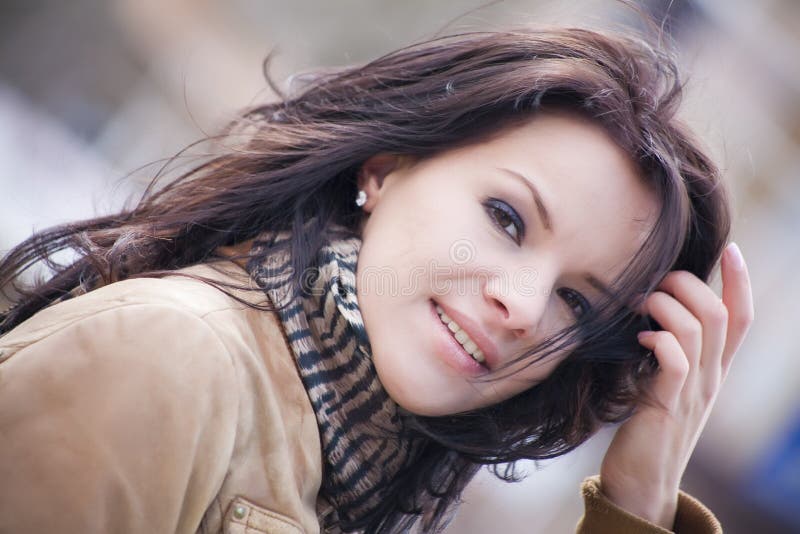 Pretty brunette stock photo. Image of adult, femininity - 8871716