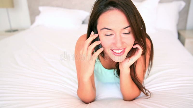 Brunette Lying On A Bed In Cozy Room Stock Footage Video Of Person Adult 50381950