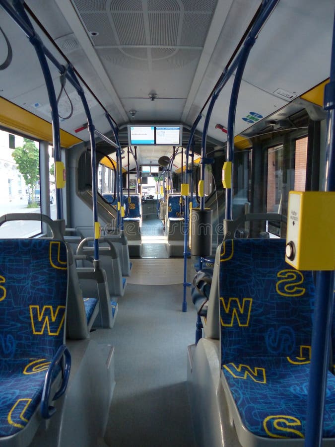 Pretty bus inside editorial image. Image of passenger - 221129600