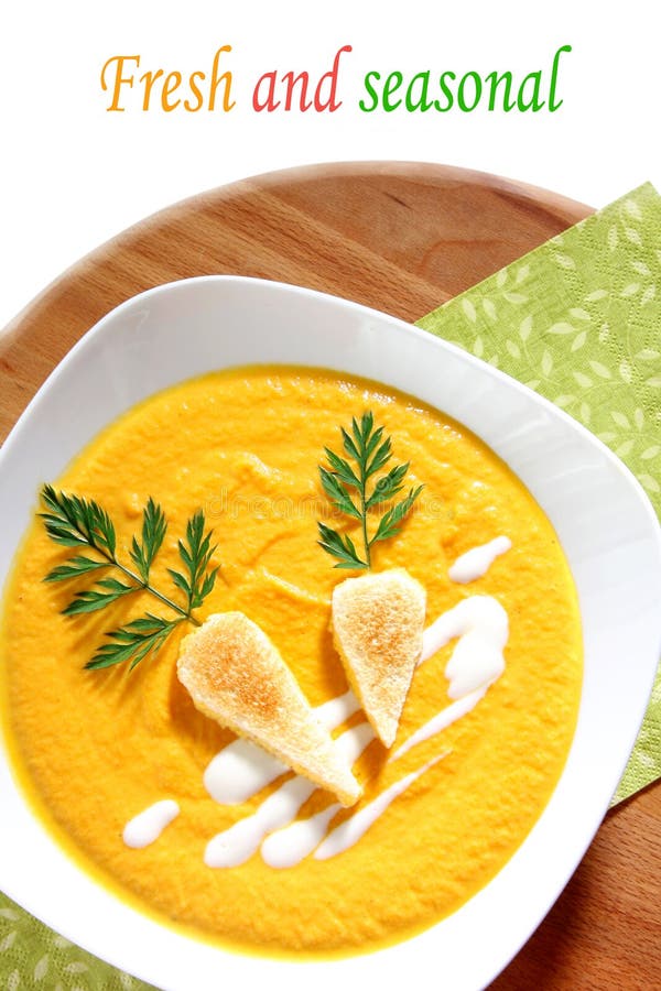 Pretty carrot soup stock image. Image of lunch, dinner - 21641589