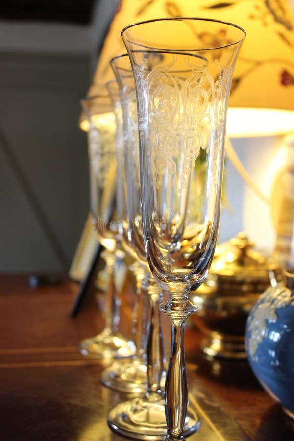 Pretty champagne flutes stock image. Image of teapot - 122672151