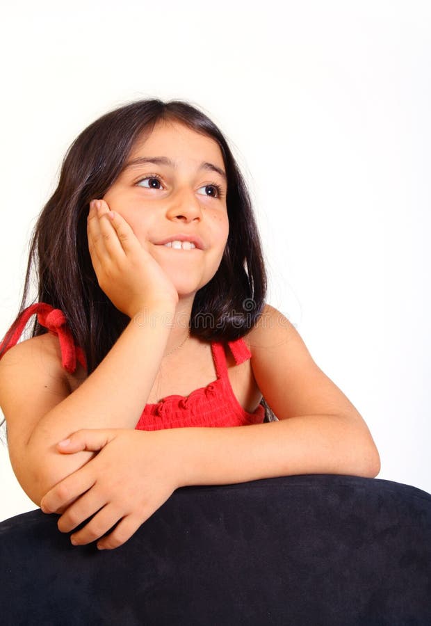 Pretty child stock photo. Image of adult, confidence, isolated - 5929528