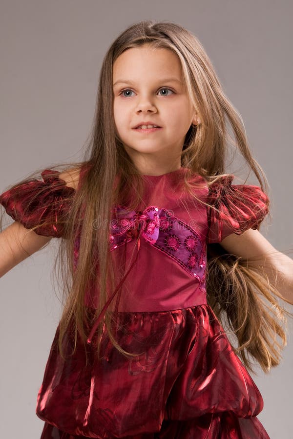 Pretty child girl portrait stock image. Image of cute - 8978755