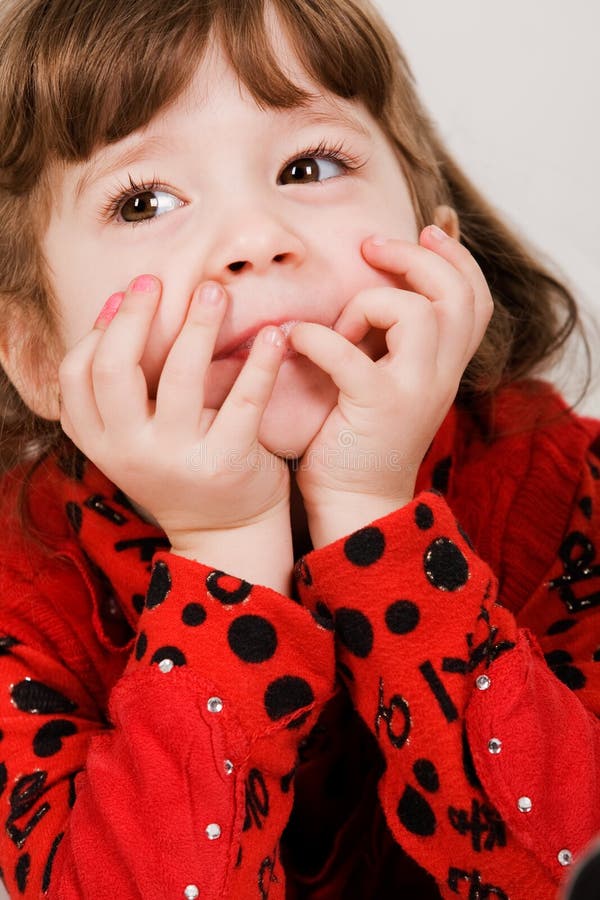 Pretty child girl portrait stock photo. Image of innocent - 9312646
