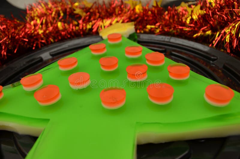 Pretty Christmas Jelly in the Shape of a Pine Tree Stock Image - Image ...
