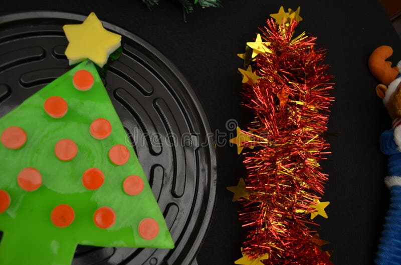 Pretty Christmas Jelly in the Shape of a Pine Tree Stock Image - Image ...