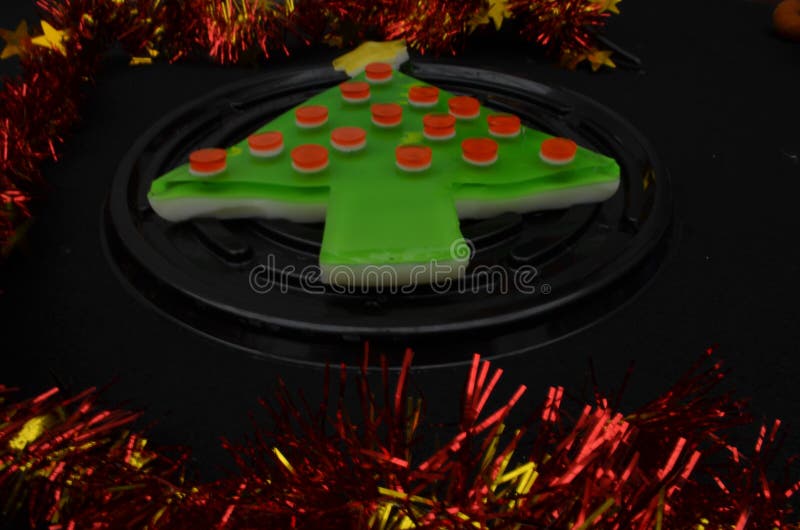 Pretty Christmas Jelly in the Shape of a Pine Tree Stock Photo - Image ...