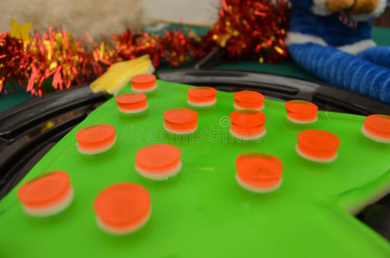 Pretty Christmas Jelly in the Shape of a Pine Tree Stock Image - Image ...