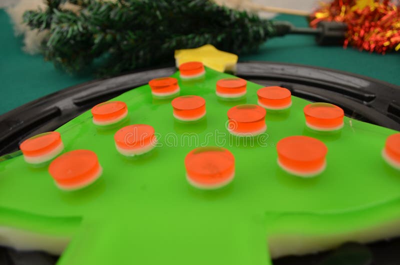 Pretty Christmas Jelly in the Shape of a Pine Tree Stock Image - Image ...