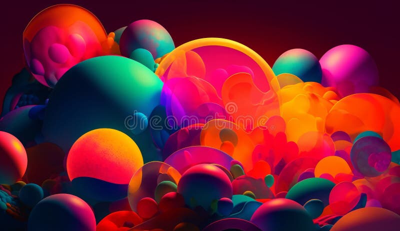 Pretty Colorful Shapes Image Generative AI Stock Illustration ...