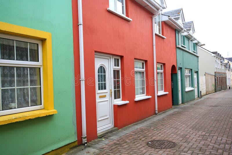 Pretty Colourful Building, Ireland Stock Image - Image of architecture ...