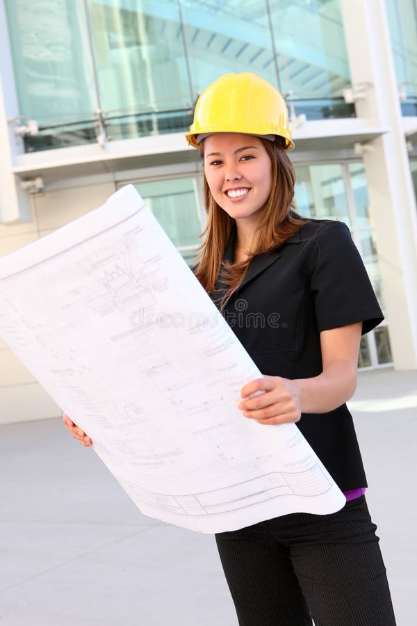 Pretty Construction Woman stock photo. Image of site, female - 9913042