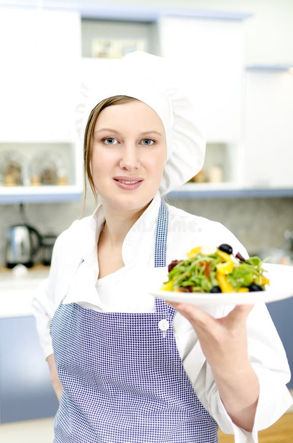 Pretty cook chief stock image. Image of beautiful, hotel - 22381353
