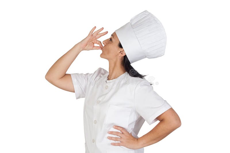 Pretty Woman Chef Have Fun with Her Cooking Tool Stock Photo - Image of ...