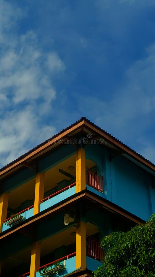 Pretty Corner of the Building during the Day Stock Photo - Image of ...