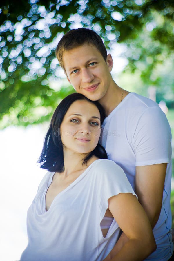 Pretty couple hug stock image. Image of domestic, forest - 33302359