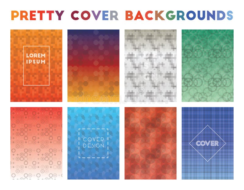 Pretty Cover Page Layouts. stock vector. Illustration of line - 139630490