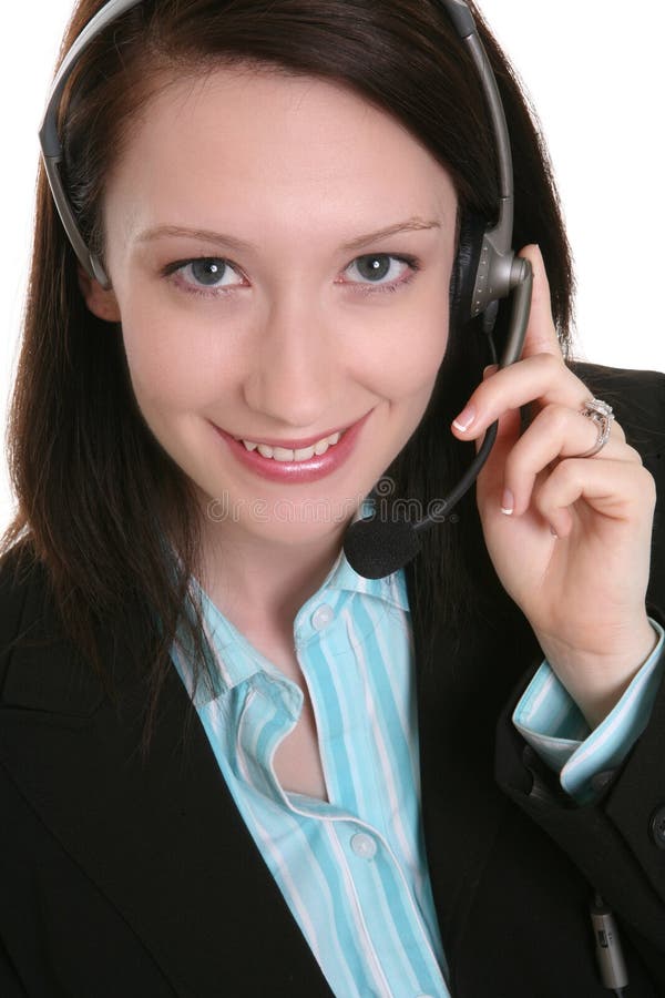 Pretty Customer Service Woman Stock Image - Image of tech, girl: 2985001