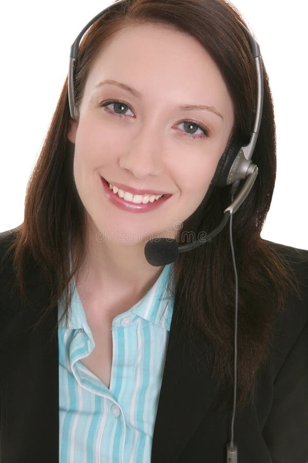 Pretty Customer Service Woman Stock Photo - Image of happy, call: 3667388