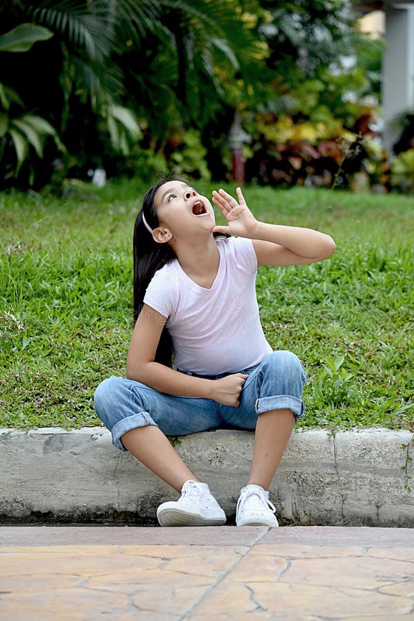 Pretty Diverse Girl Yelling Stock Photo - Image of diverse, beautiful ...