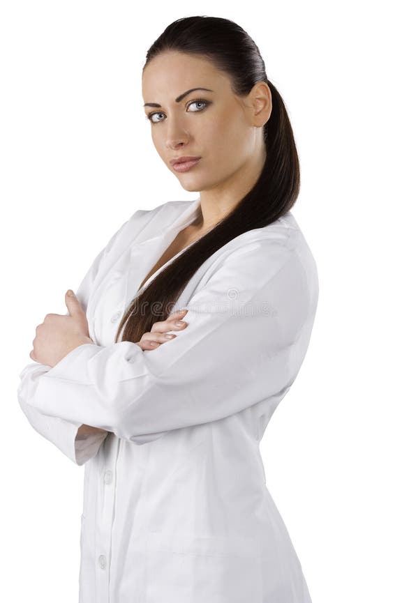 Pretty doctor stock photo. Image of adult, brunette, intern - 14530180