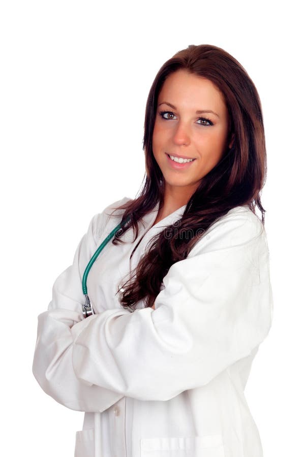 Doctor, Girl, Syringe Injection Stock Photo - Image of beautiful ...