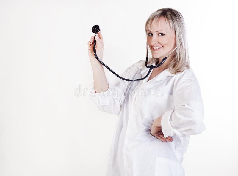 Pretty Doctor with Stethoscope Stock Image - Image of professional ...