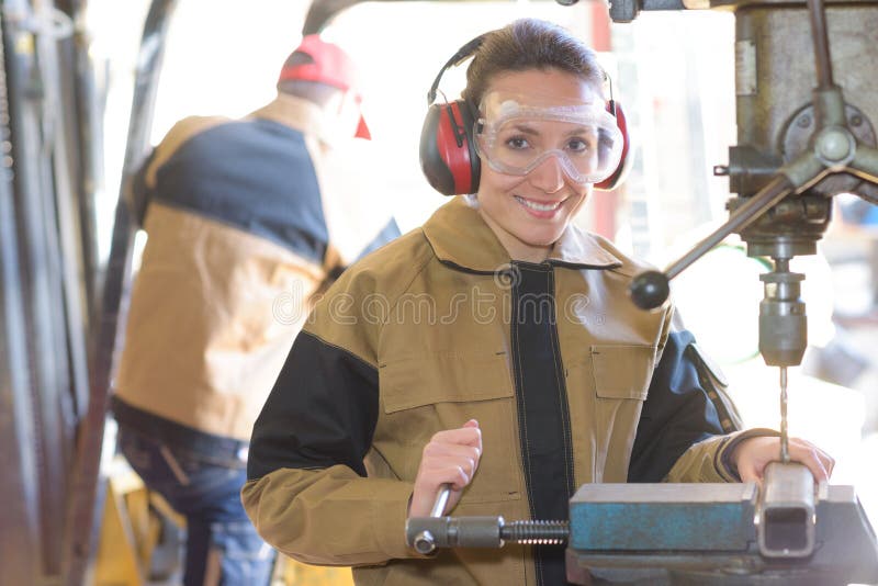 Pretty Employee Milling at Factory Stock Image - Image of plant, action ...