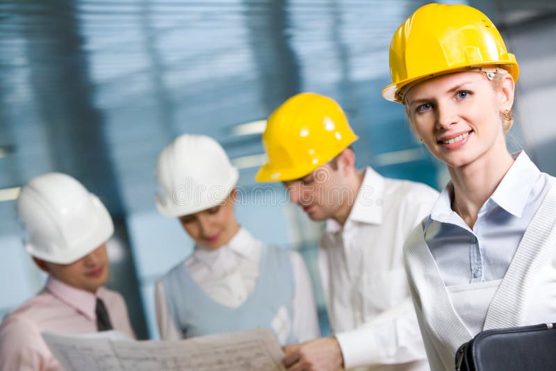 Pretty engineer stock image. Image of female, engineer - 13054055