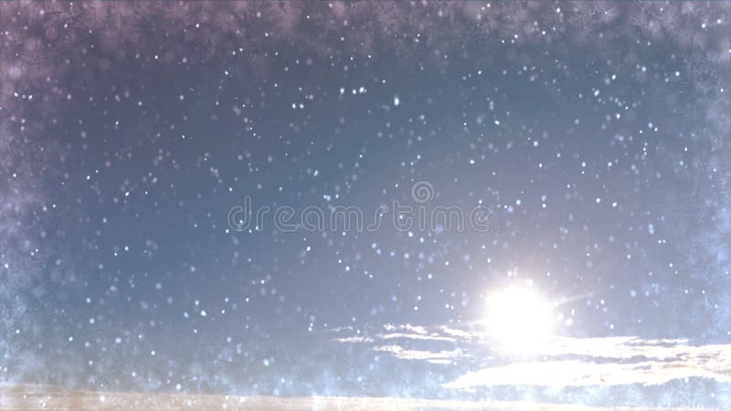 Pretty Fall of Snow on Clouds on Sky Backdrop - Photo of Nature Stock ...