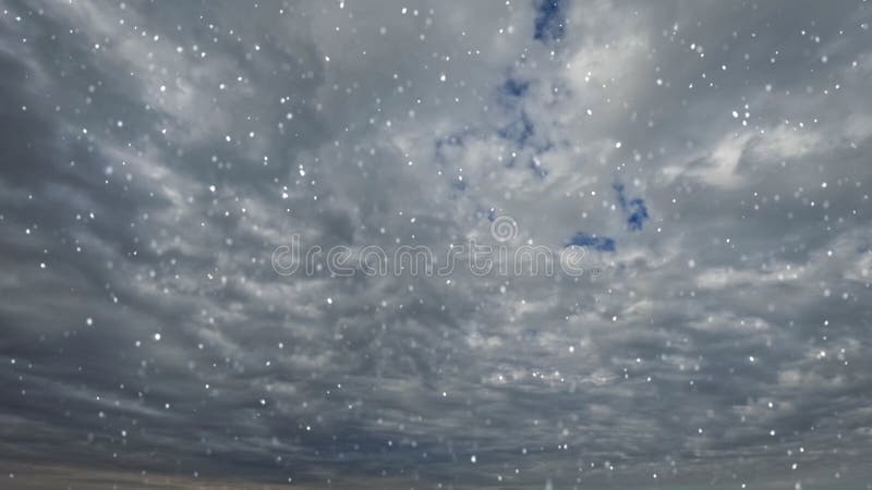 Pretty Fall of Snow on Clouds on Sky Bg - Photo of Nature Stock Image ...