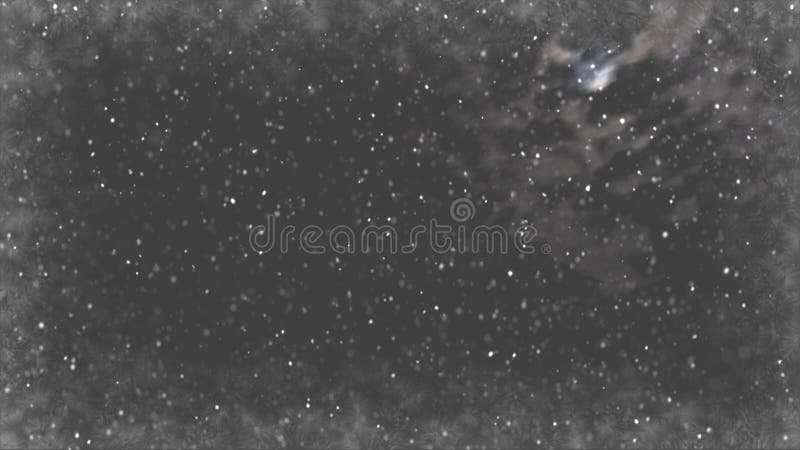 Pretty Fall of Snow at Night or Late Evening - Photo of Nature Stock ...